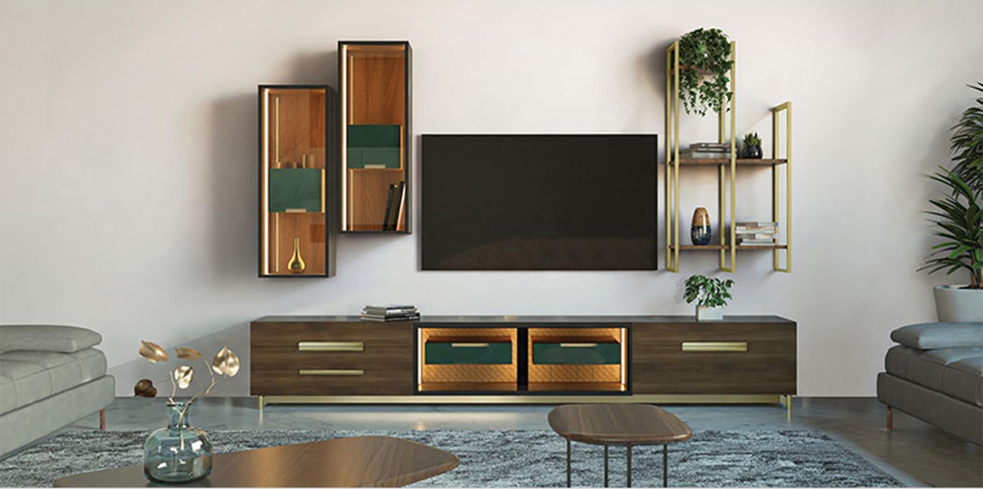 Shop Tv Unit -10ft Metal to Floor Elegance Collection from Stanley ...