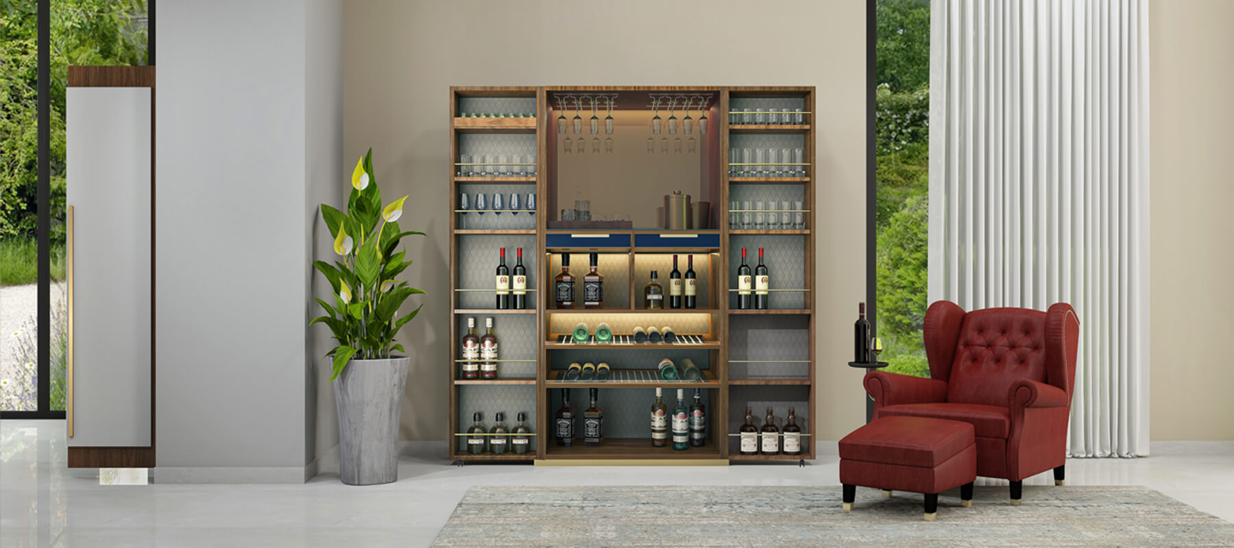 Shop Home Bar Unit 2 Elegance Collection from Stanley Level Next